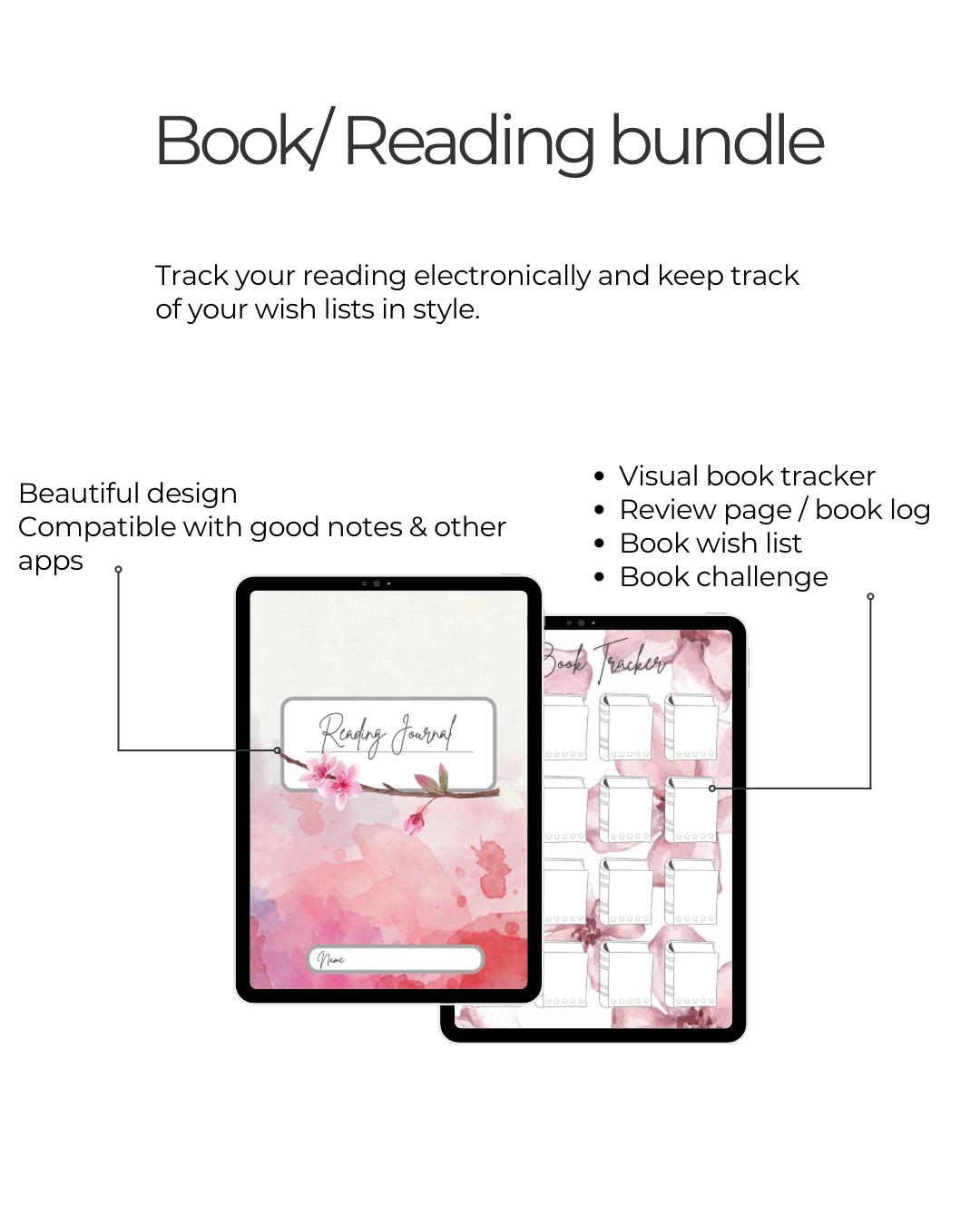 Digital Review Printable Bundle | Reading Journal Book Insert ...
