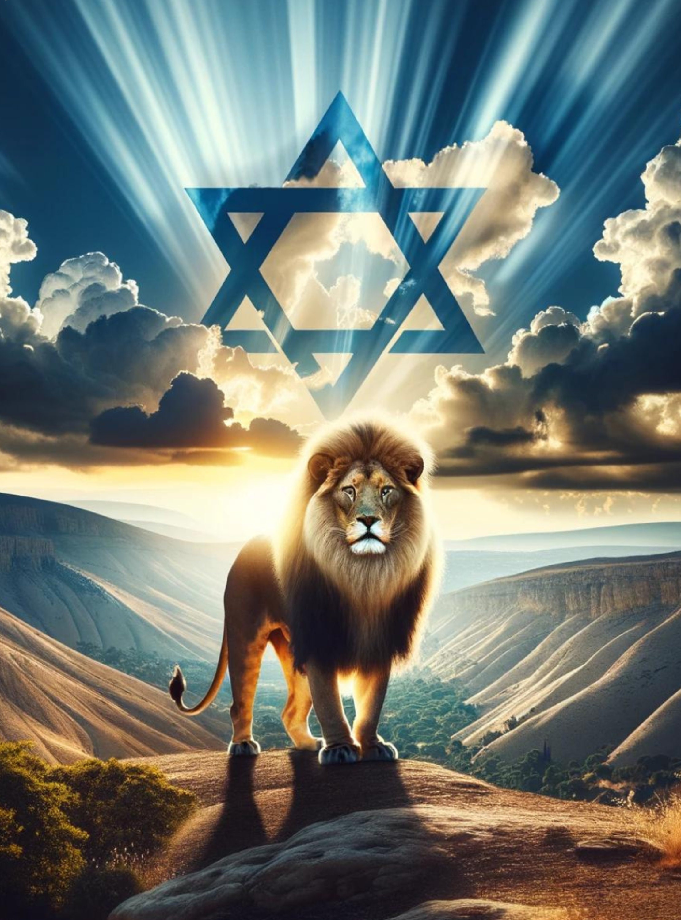 León, Estrella de David, Rayos de Sol, Naturaleza, Espiritual ...