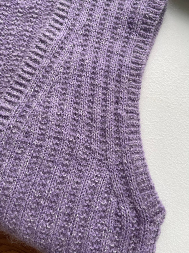 Viola Vest ENGLISH Knitting Pattern: Top-down Double Broken Rib Stitch ...