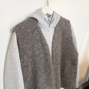 Avery Vest ENGLISH Knitting Pattern: Oversized Unisex Fluffy Top-down ...