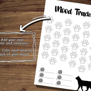 Cat Paw Mood Tracker - Etsy