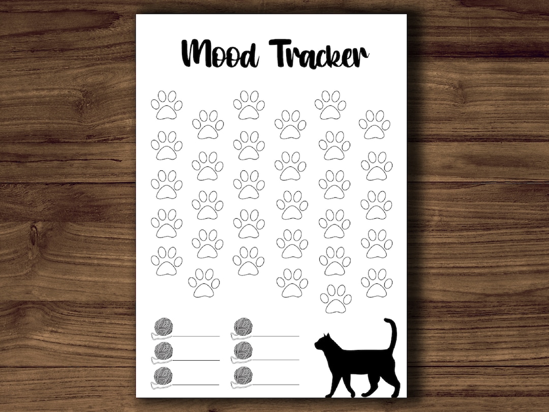 Cat Paw Mood Tracker - Etsy
