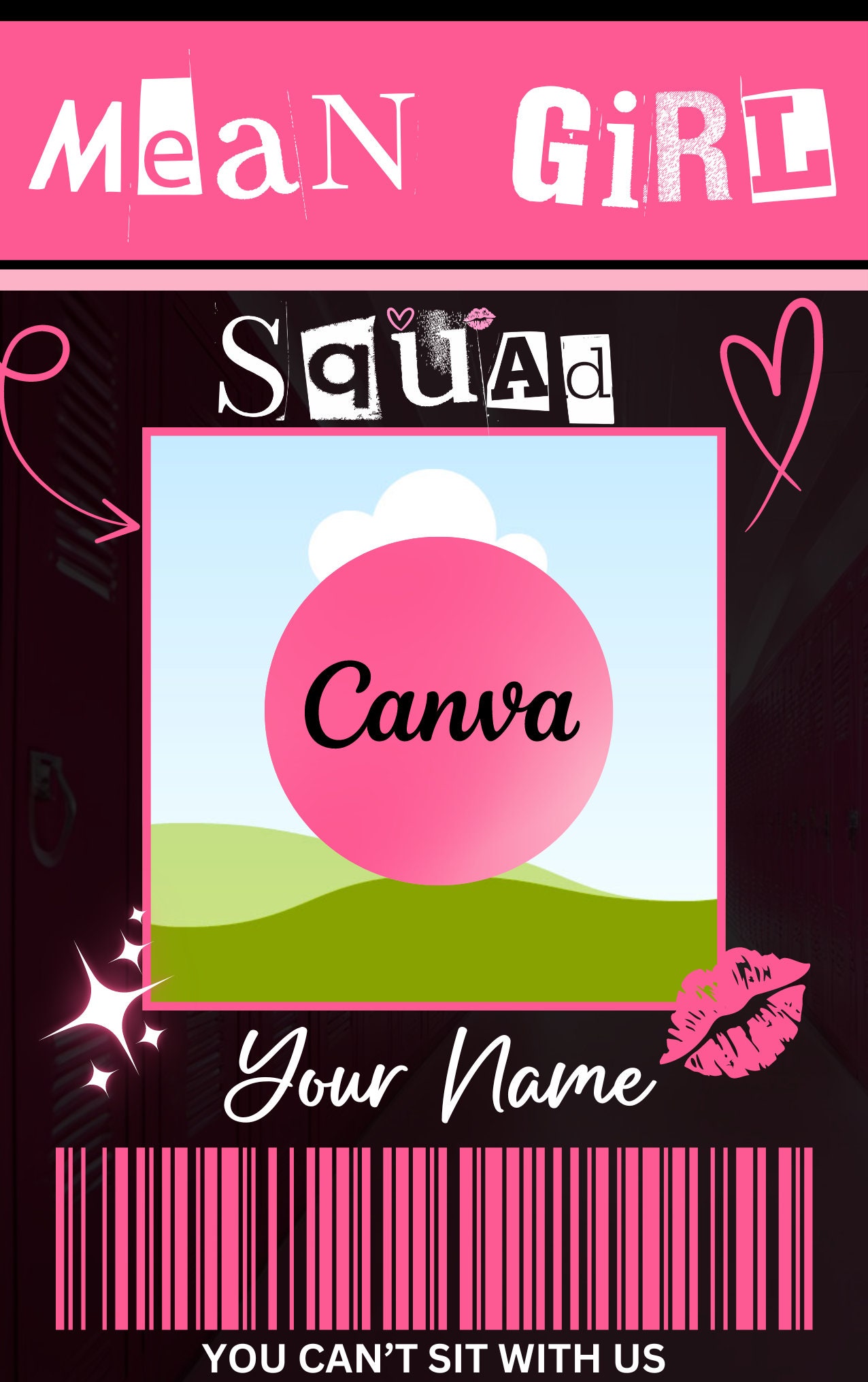 MEAN GIRLS Theme ID Badge - Etsy