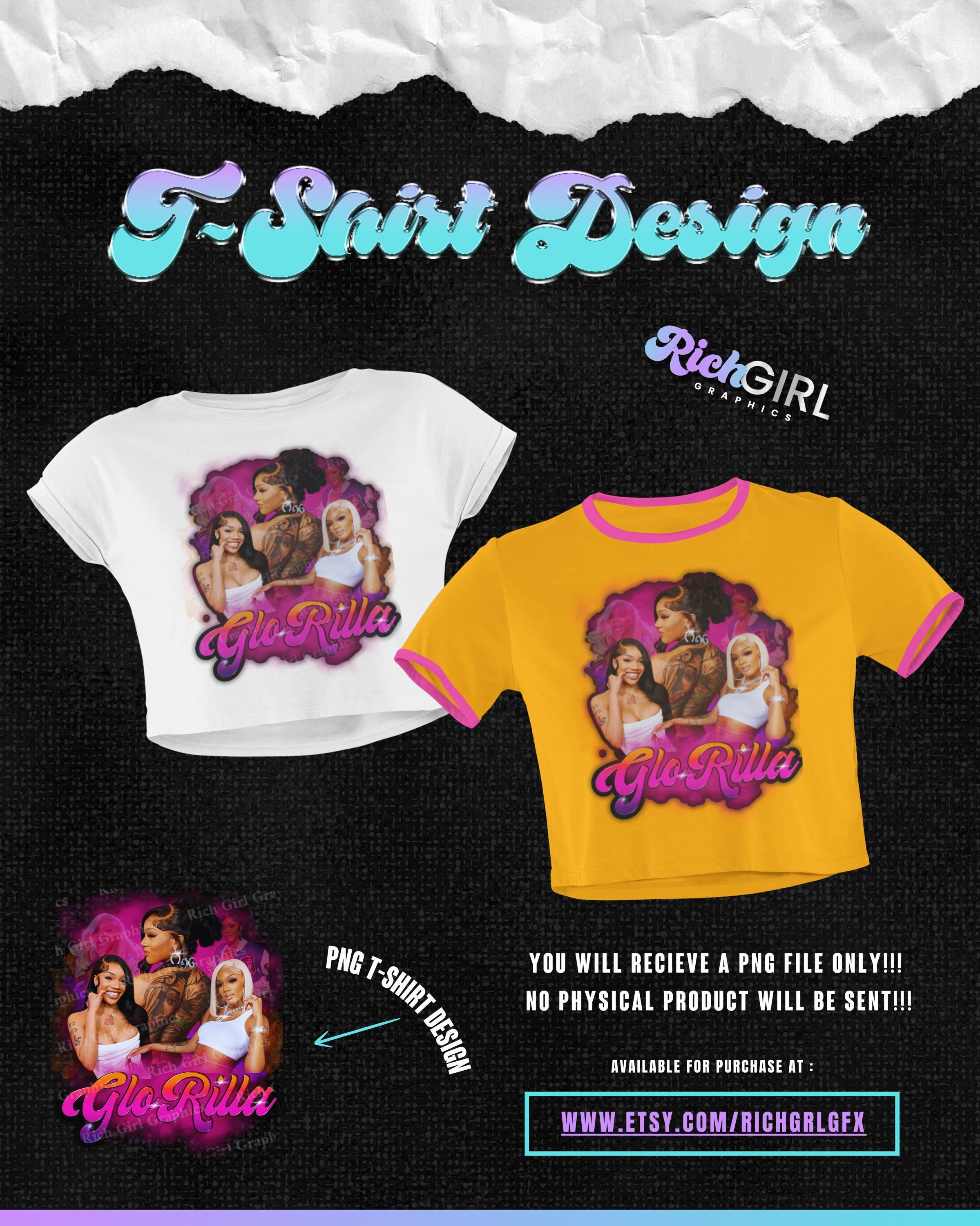 GLORILLA T-shirt Design PNG - Etsy