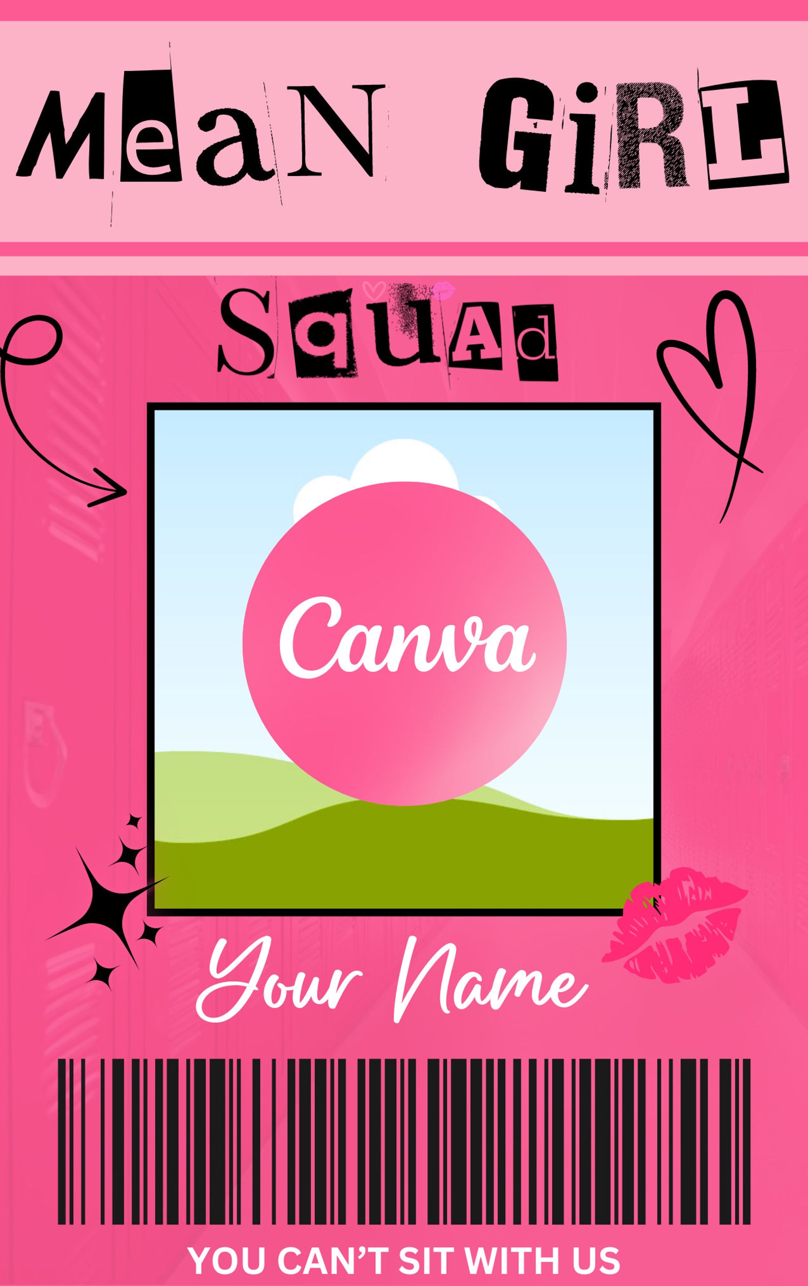 MEAN GIRLS Theme ID Badge - Etsy