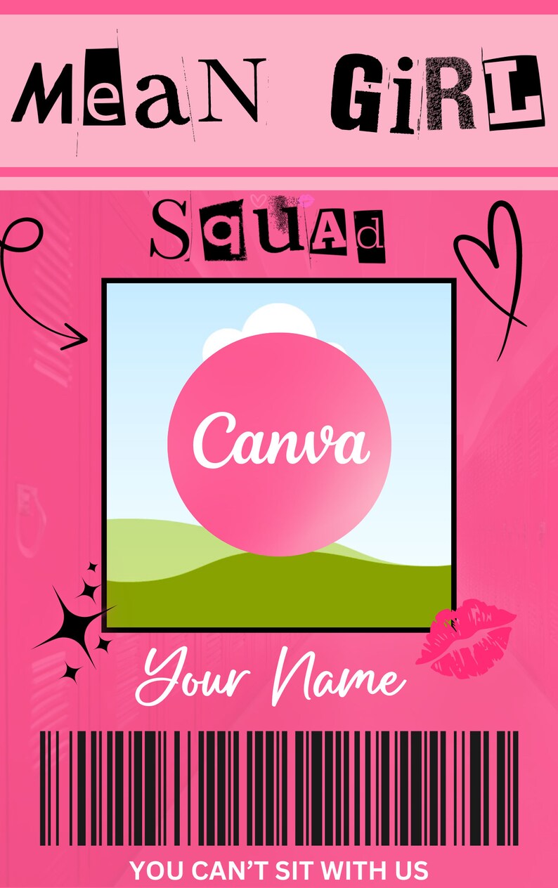 MEAN GIRLS Theme ID Badge - Etsy