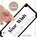 Your Wish Gift Voucher Anniversary Gift Romantic Coupon Editable ...