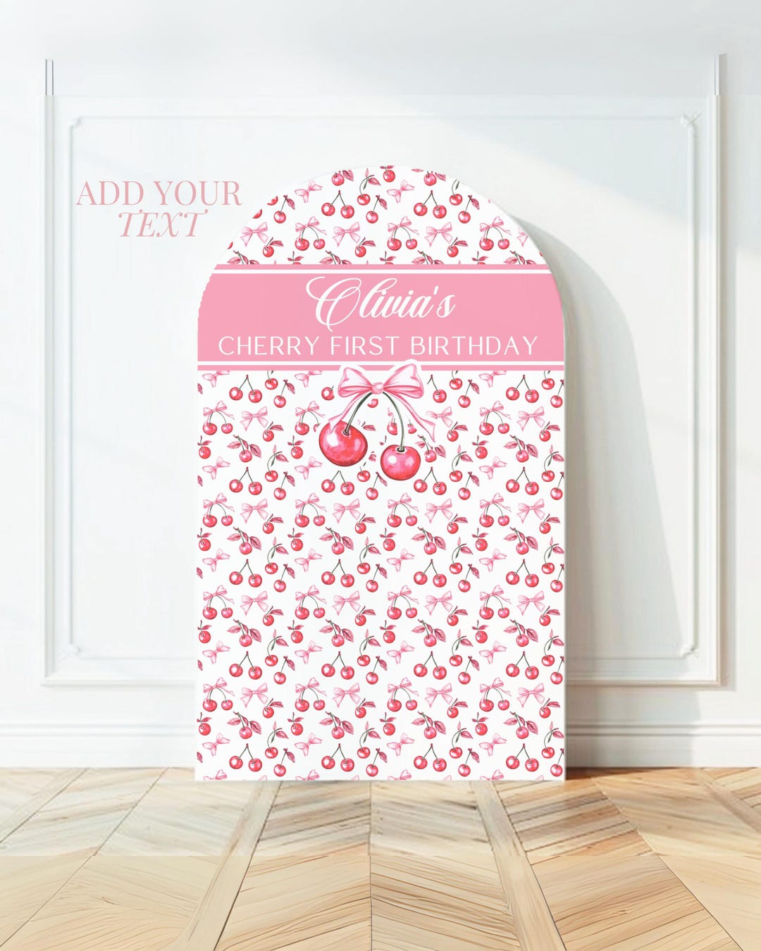 Cherry First Birthday Arch Backdrop Cherry Decor 1st Birthday Cherry ...