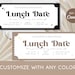 Lunch Date Gift Coupon Editable Template Lunch Voucher Gift for ...