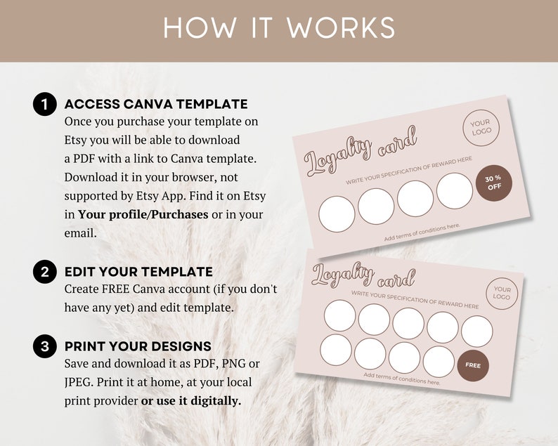 Loyalty Card Template Editable Customer Reward Card Printable Loyalty ...