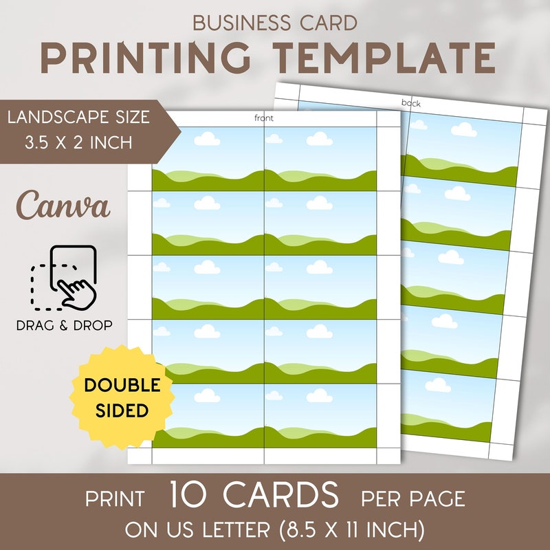 Business Card Frame Template - Etsy UK