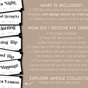Movie Night Gift Coupon Editable Template Movie Date Voucher Movie ...