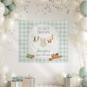 Locally Grown Baby Shower Decor Locally Grown Boy Baby Shower Backdrop ...