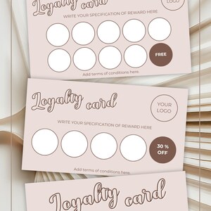 Loyalty Card Template Editable Customer Reward Card Printable Loyalty ...