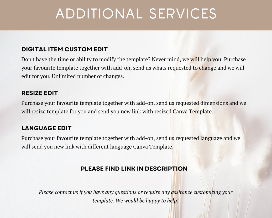 BUNDLE Price List Sign Social Media Sign Template Custom QR Code Sign ...