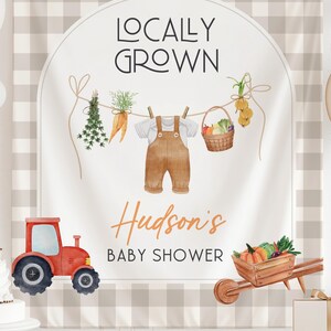 Locally Grown Baby Shower Decor Locally Grown Boy Baby Shower Backdrop ...