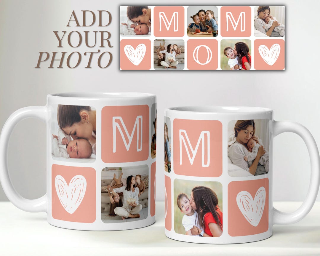 Personalized Dad Mug Custom Photo Father's Day Gift Family Collage Ceramic Coffee Cup Birthday ...