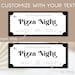 Pizza Night Gift Coupon Dinner Date Gift Certificate Template Editable ...