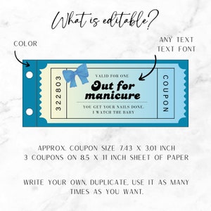 Childbirth Gift for New Boy Mama Printable Coupon Book Newborn Boy ...