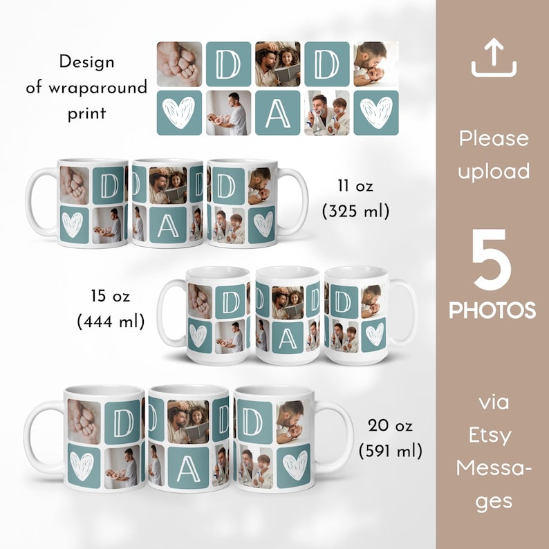 Custom Father Mug Dad Birthday Present Sentimental Gift Ceramic Photo ...