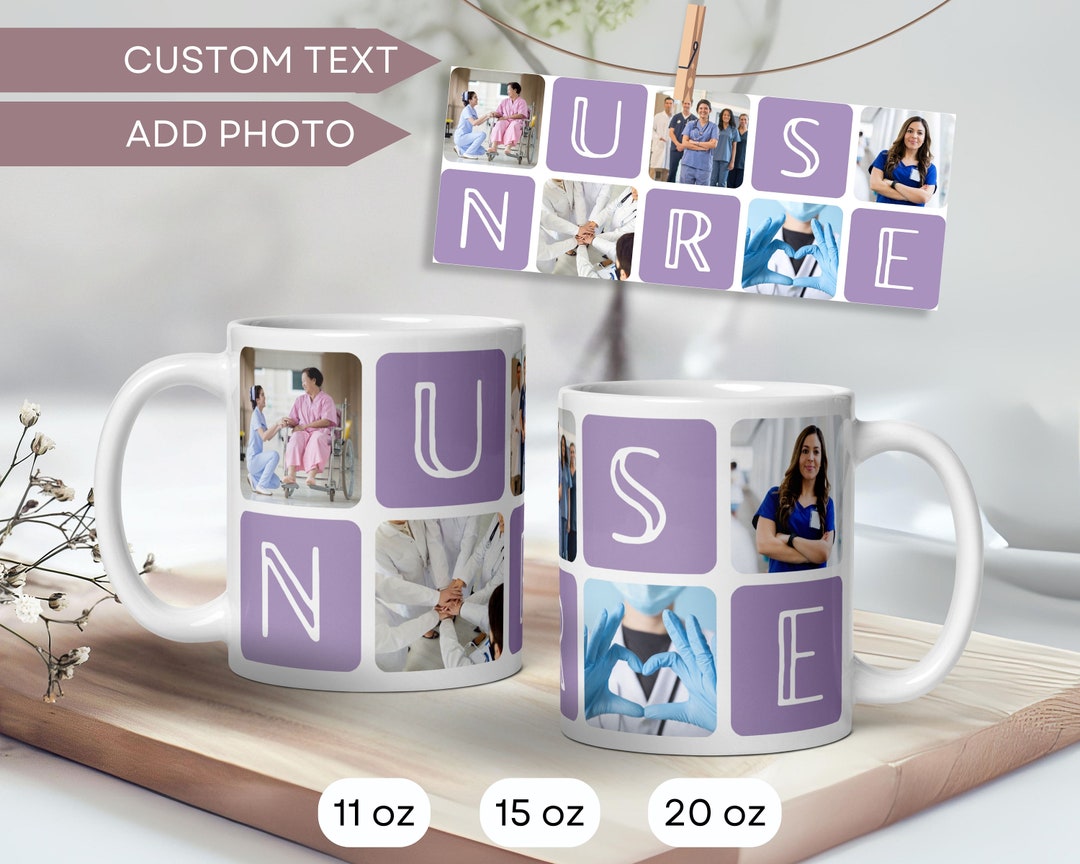 Custom NURSE Mug With Photo Personalized Mug for Nurse Graduation Gift ...