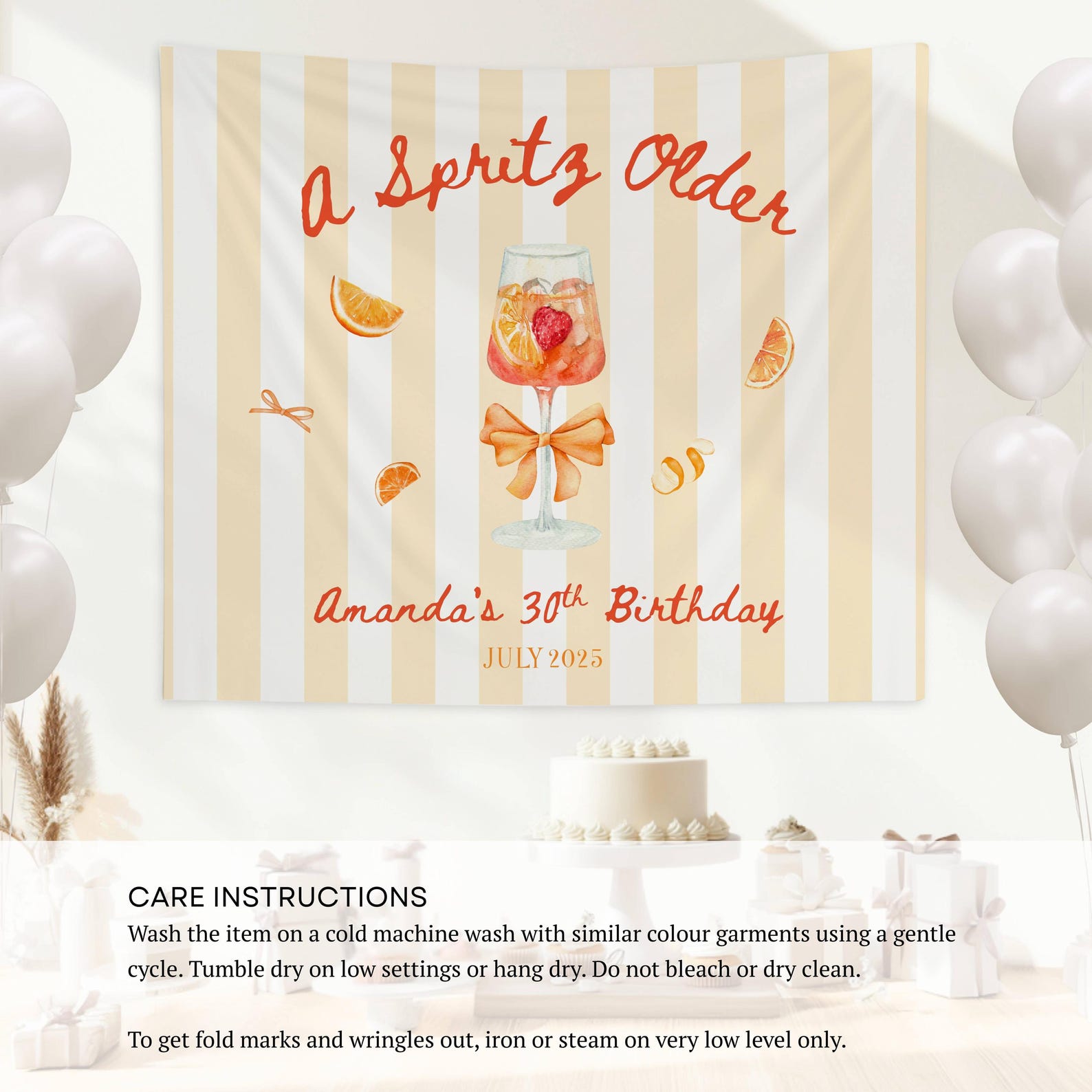 A Spritz Older Birthday Banner Personalized Spritz Birthday Backdrop ...