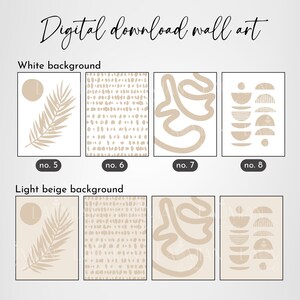 Neutral Printable Wall Art Boho Printable Art Modern Simple Beige ...