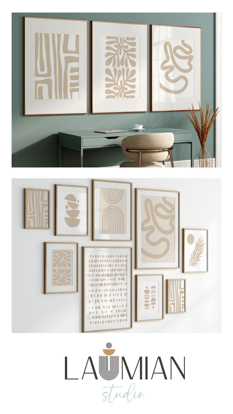 Neutral Printable Wall Art Boho Printable Art Modern Simple Beige ...