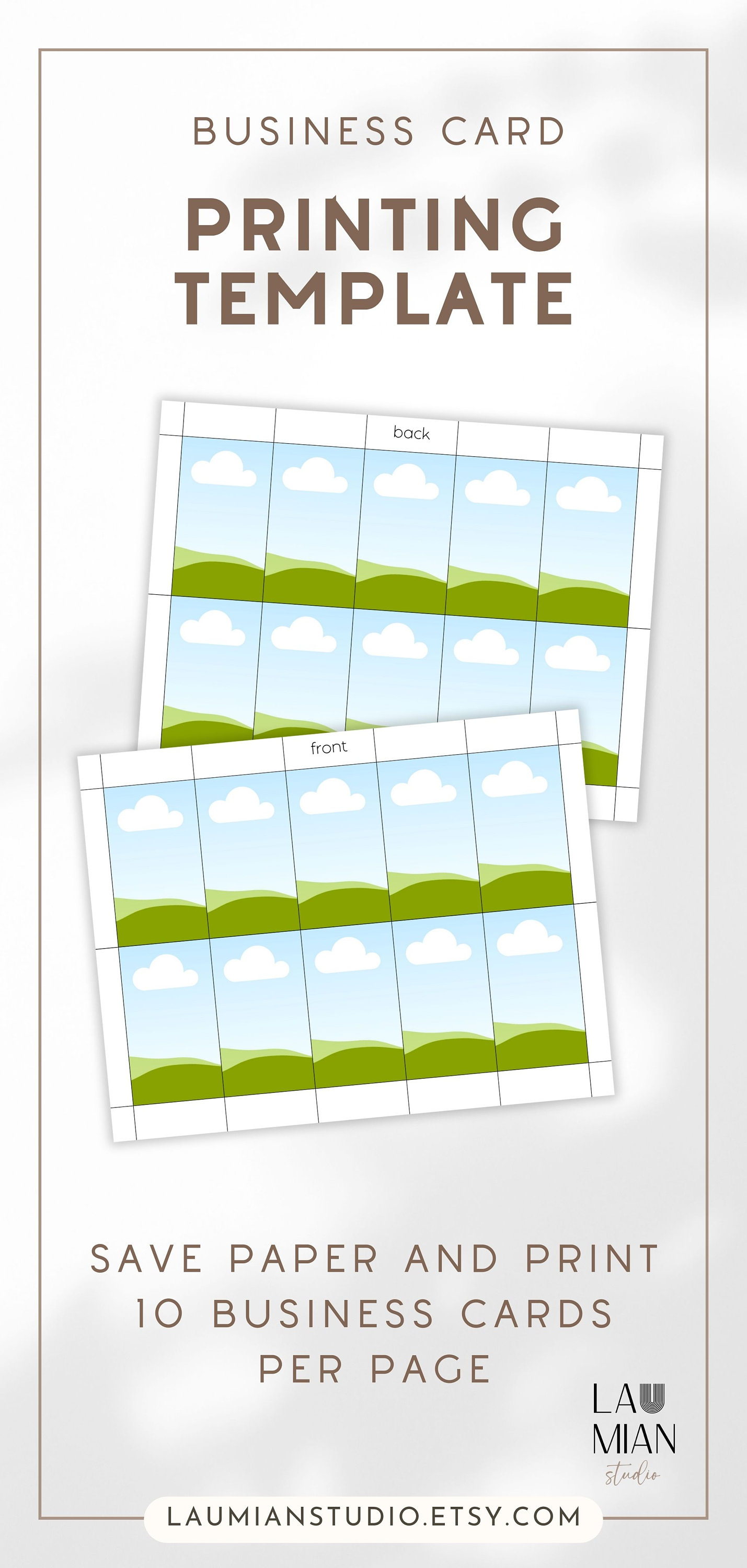 Printing Template Business Card 2x3.5 Printing Guide Template Canva ...