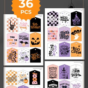 Halloween Favor Tag Bundle Halloween Printable Tag Trick or Treat Favor ...