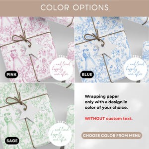 Pink Wedding Gift Wrap Personalized Engagement Wrapping Wedding Elegant ...