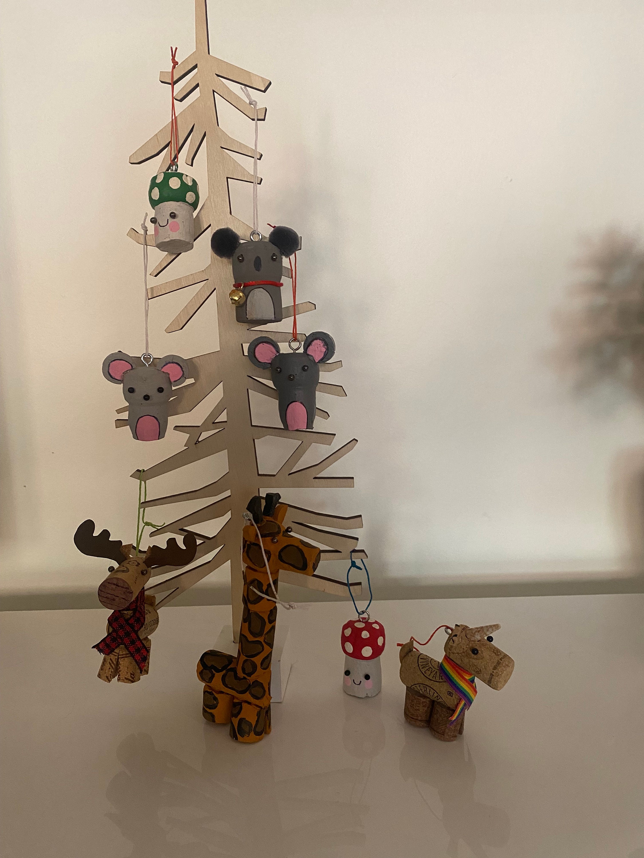 Cork MUSHROOM Collectible Hanging Ornament - Etsy