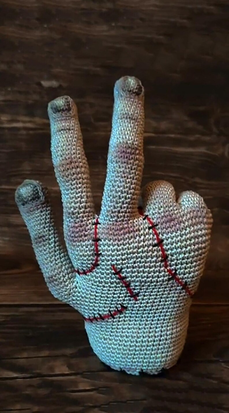 Crochet 'thing' Hand Pattern Inspired by Wednesday Series Cosplay, Home ...