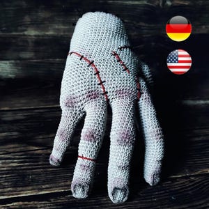 Crochet 'thing' Hand Pattern Inspired by Wednesday Series Cosplay, Home ...