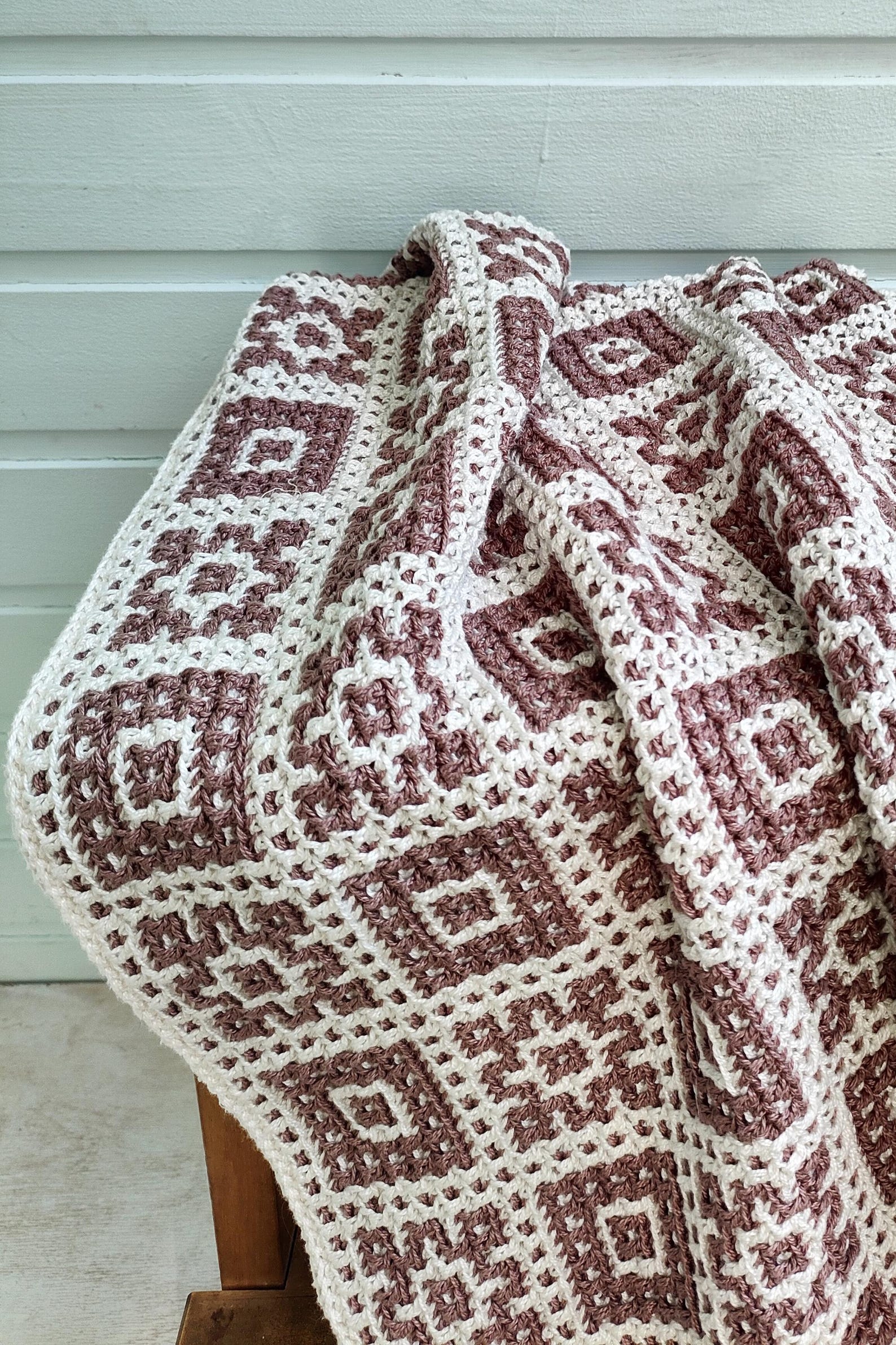 Overlay Mosaic Baby Blanket Crochet Pattern Easy Tapestry Crochet Baby ...