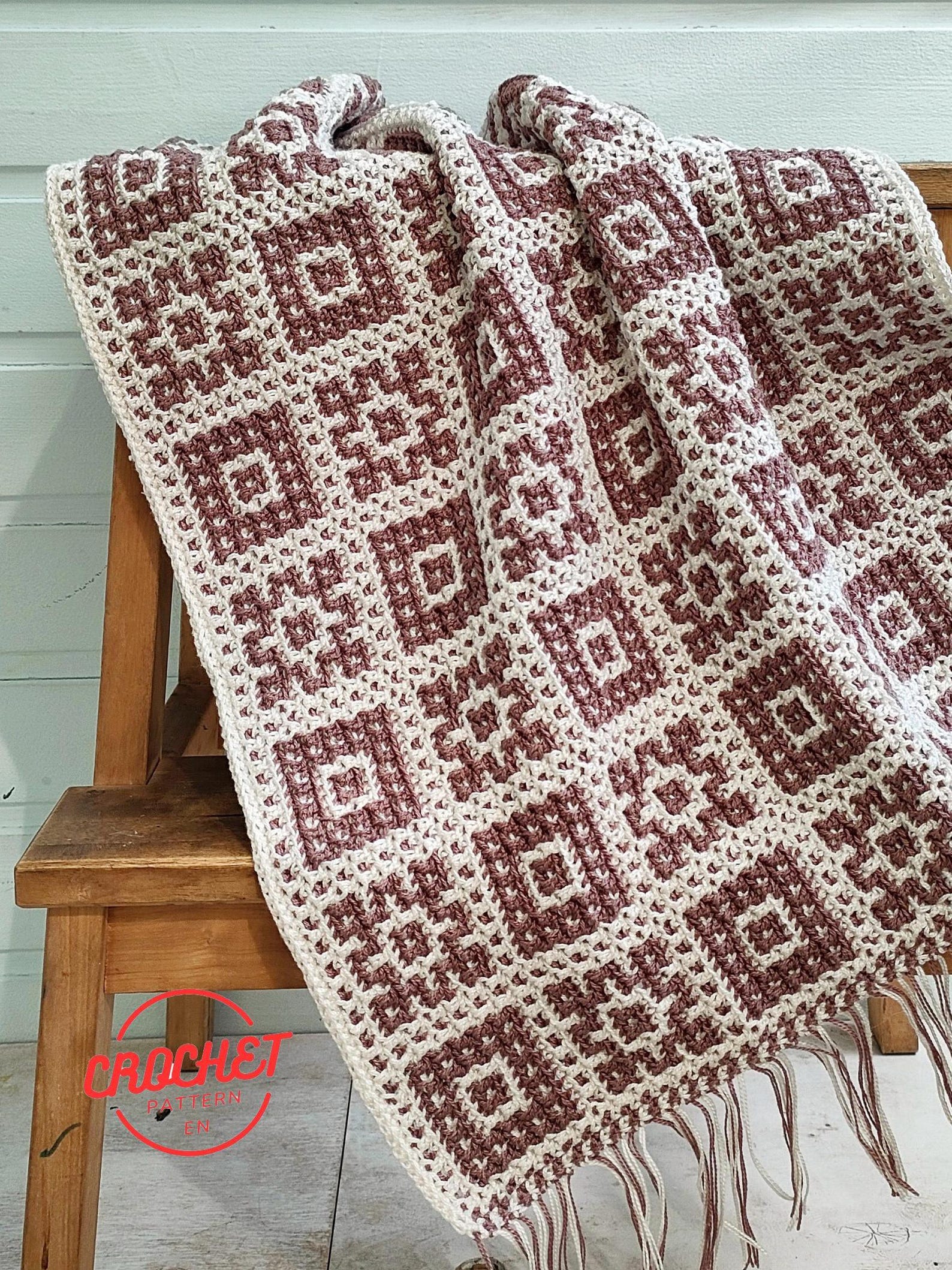 Overlay Mosaic Baby Blanket Crochet Pattern Easy Tapestry Crochet Baby ...