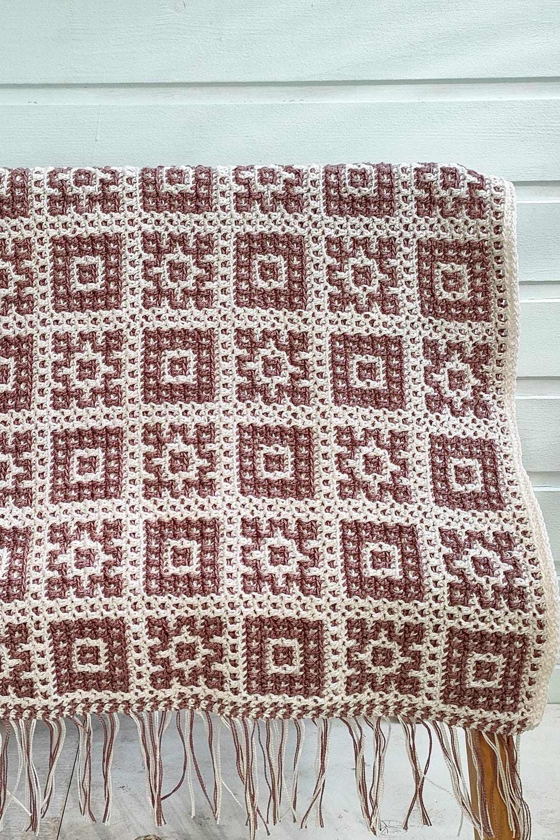 Overlay Mosaic Baby Blanket Crochet Pattern Easy Tapestry Crochet Baby ...