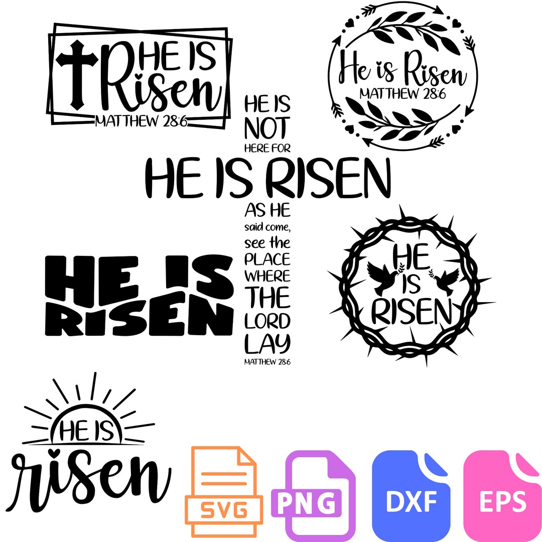 Christian Easter Quotes SVG Bundle Religious Easter SVG Jesus Cross SVG ...