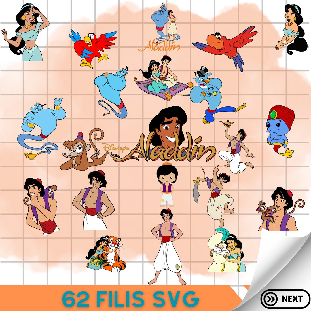 Aladdin Svg, Jasmine Svg Bundle, Princess Jasmine Svg, Magic Carpet ...