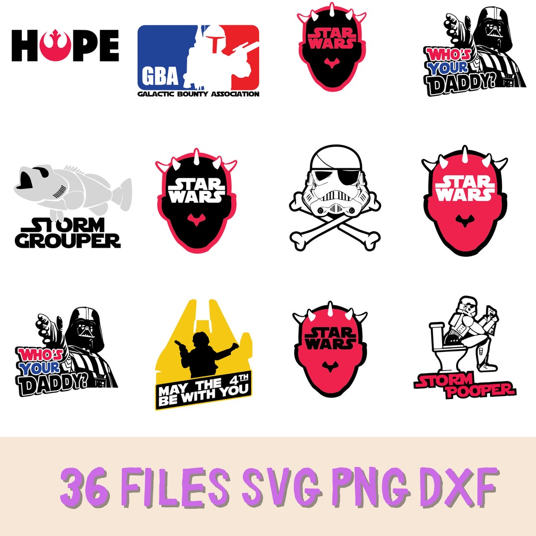 Star Wars Svg PNG Files Star Wars Cricut Bundle Star Wars Svg Darth ...