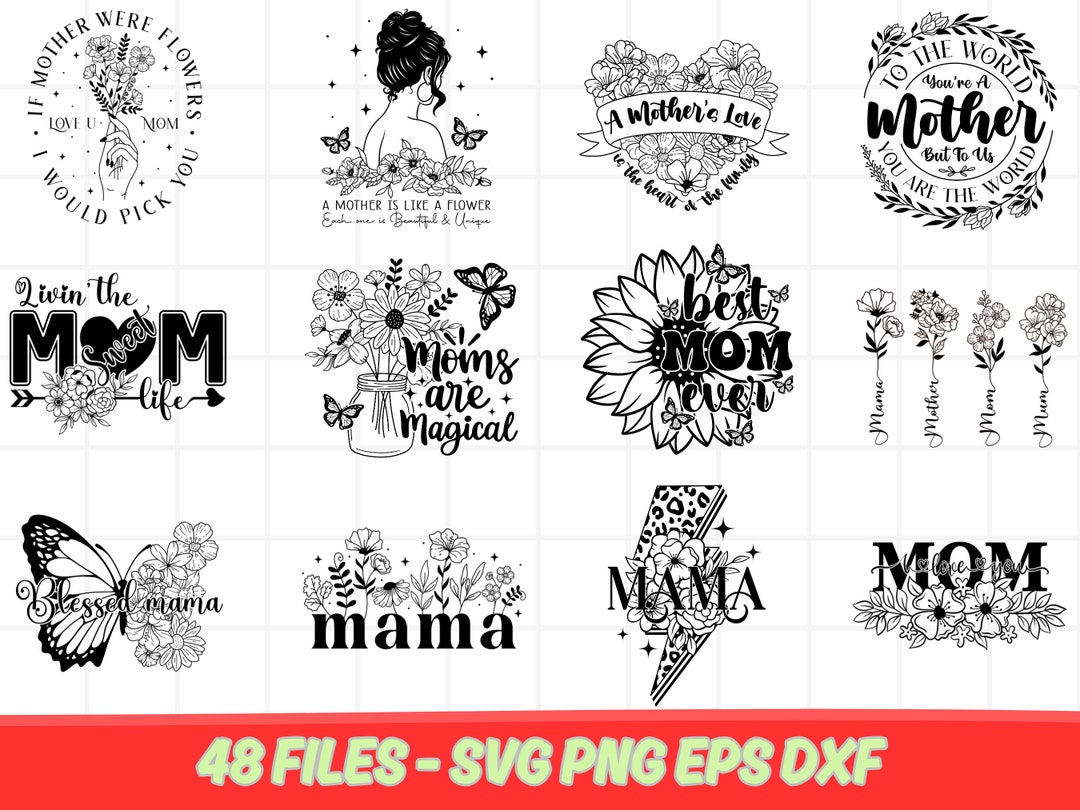 Muttertag SVG Bundle, Mama Leben svg, Muttertag, Mama svg, Mama und Me ...