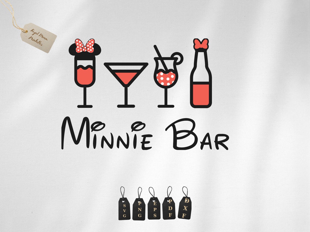 Minnie Bar, Mickey Bar, Drinks, Couple Mickey Minnie Mouse, Ears Head ...