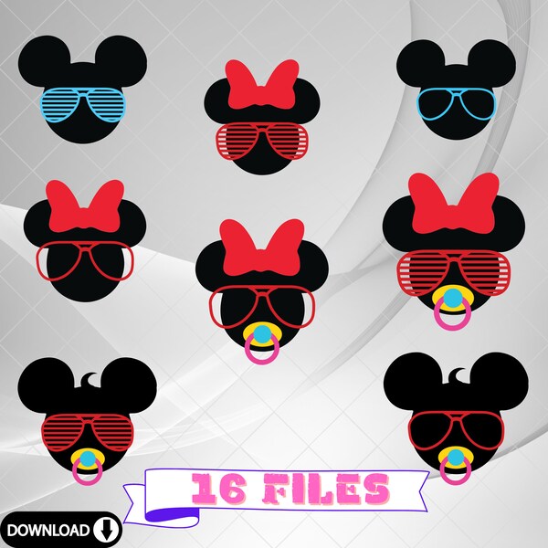 Mickey Glasses Svg - Etsy