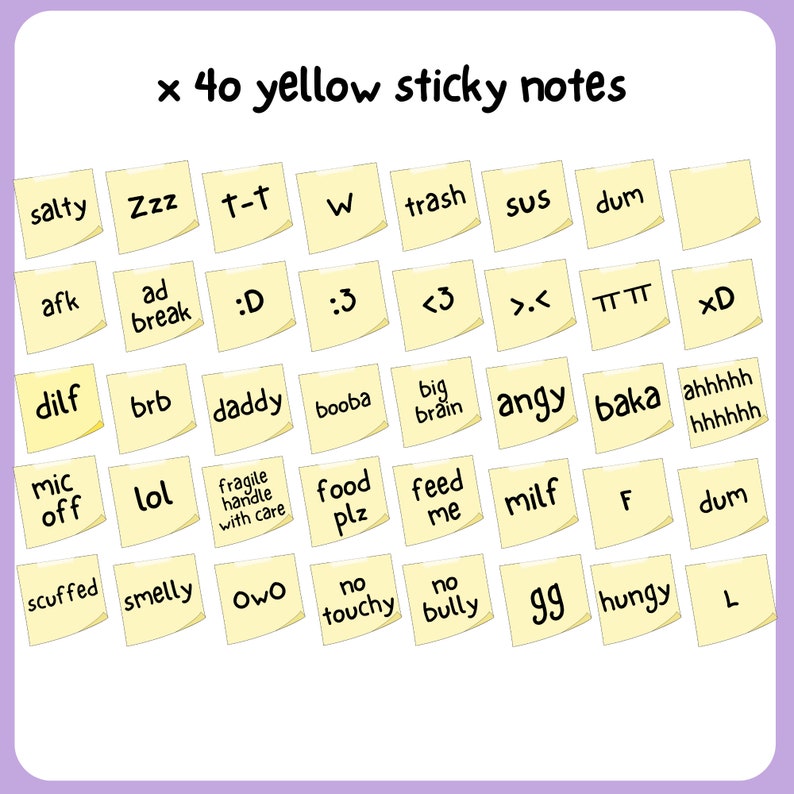 Yellow Vtuber Sticky Note | Cute Stream Overlay | P2U Vtuber Stream ...