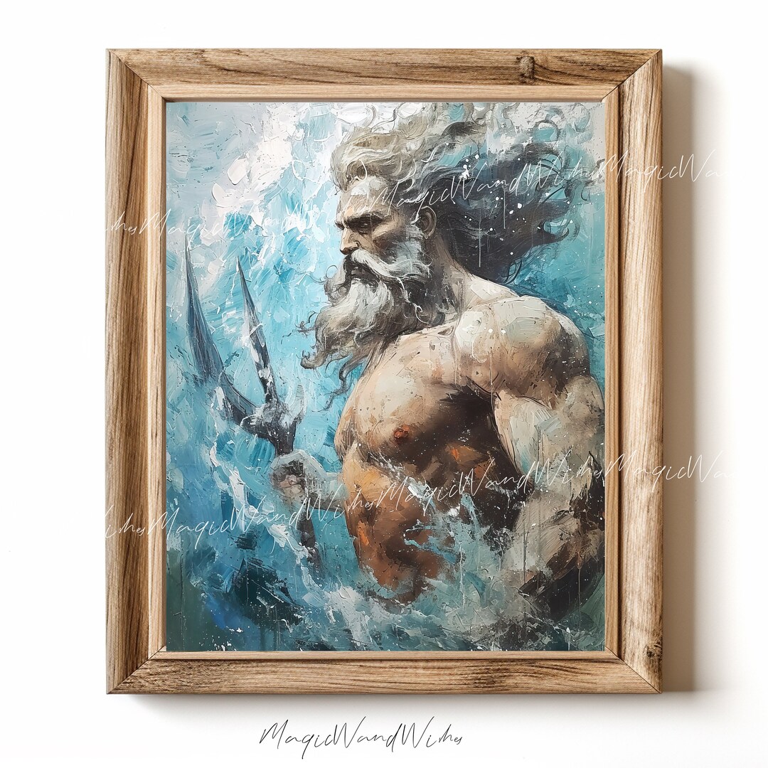 Poseidon Earth Shaker Greek Mythology Digital Download Greek God ...