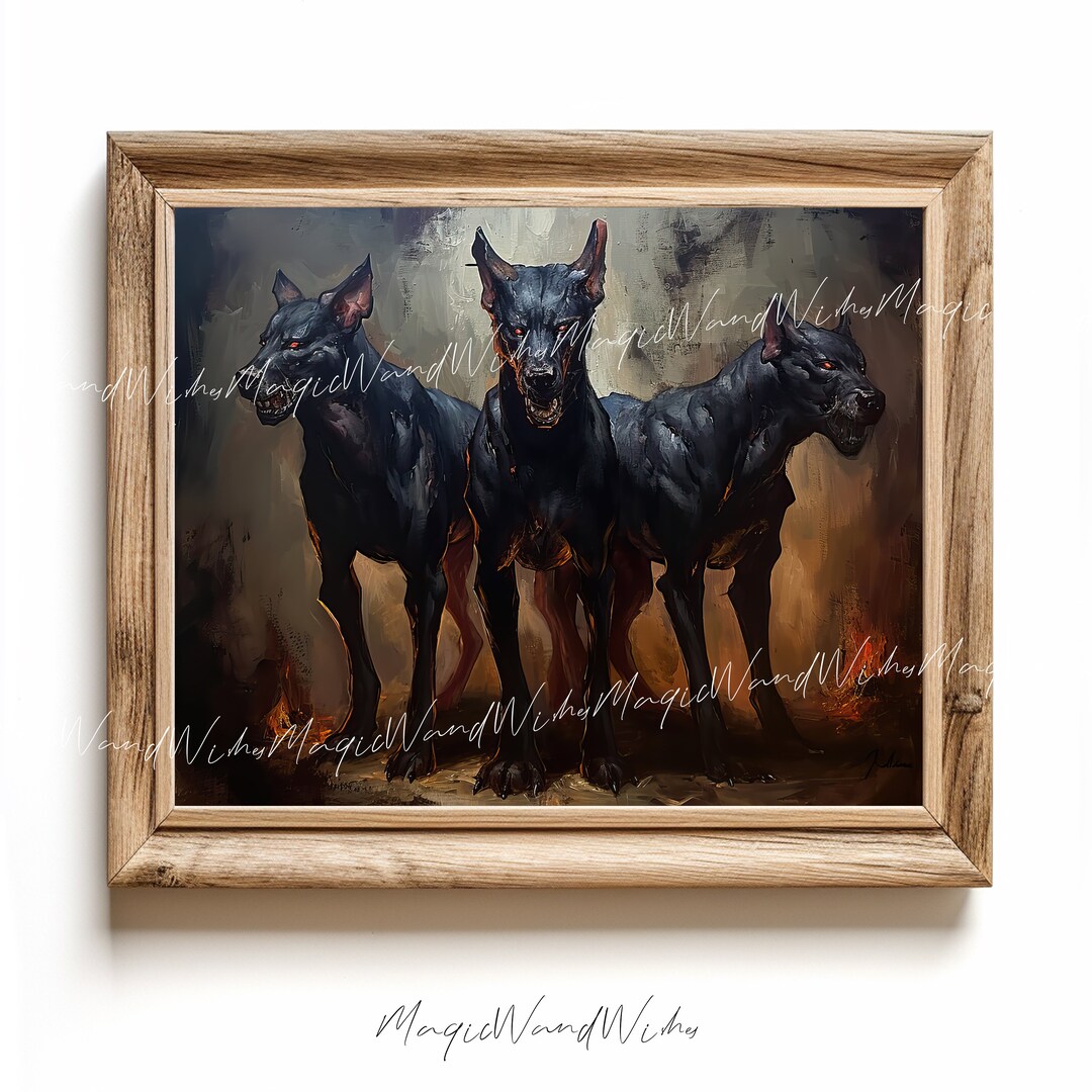 Cerberus Dog Greek Mythology Digital Download Hound of Hades Black Dogs ...