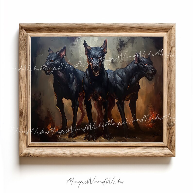 Cerberus Dog Greek Mythology Digital Download Hound of Hades Black Dogs ...