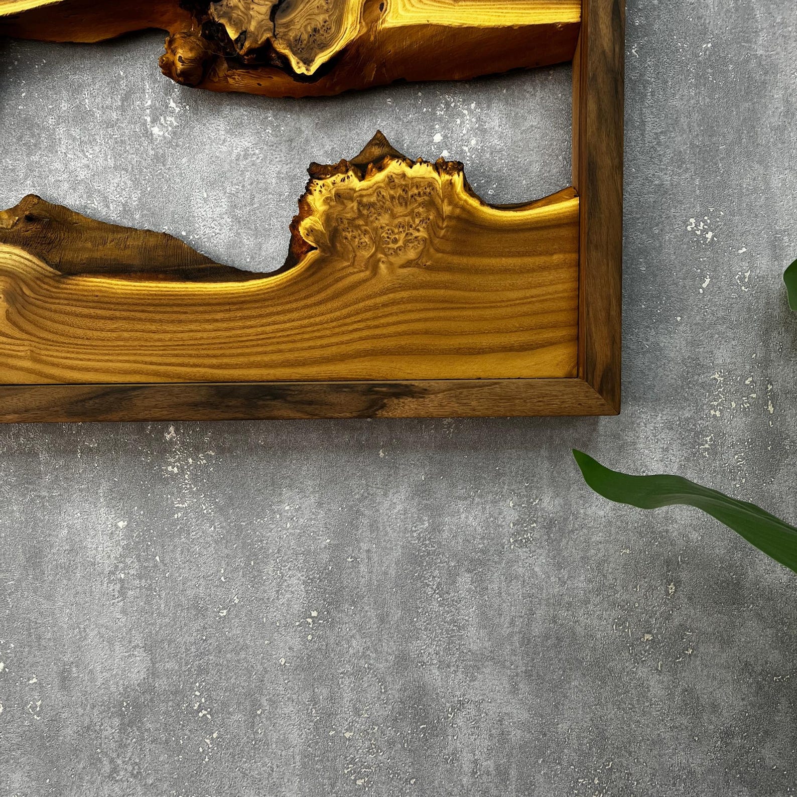 Handmade Live Edge Wood Wall Timber Frame , Custom Made Wooden Wall Art ...