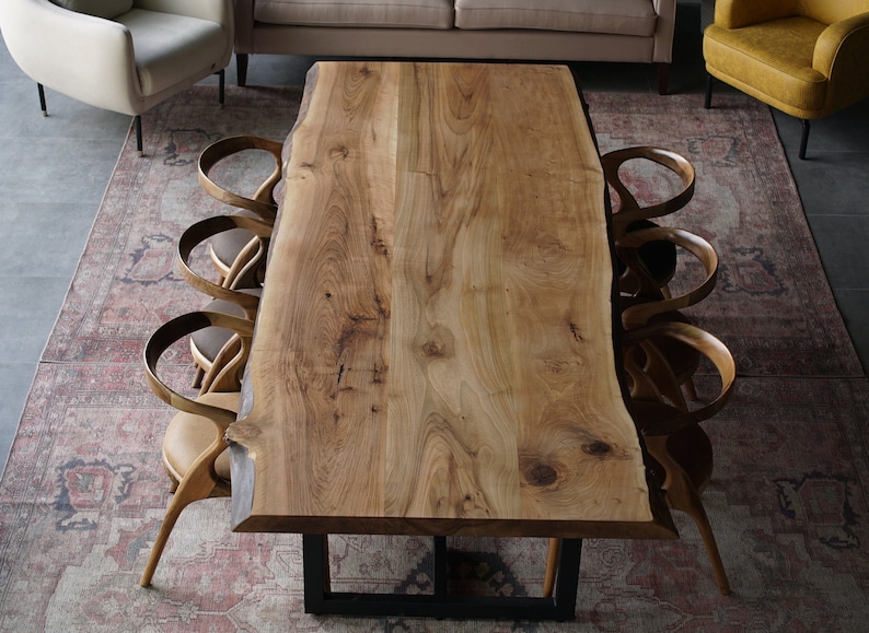 Rustic Dining Table for Farmhouse Dining - Live Edge Beauty - Etsy