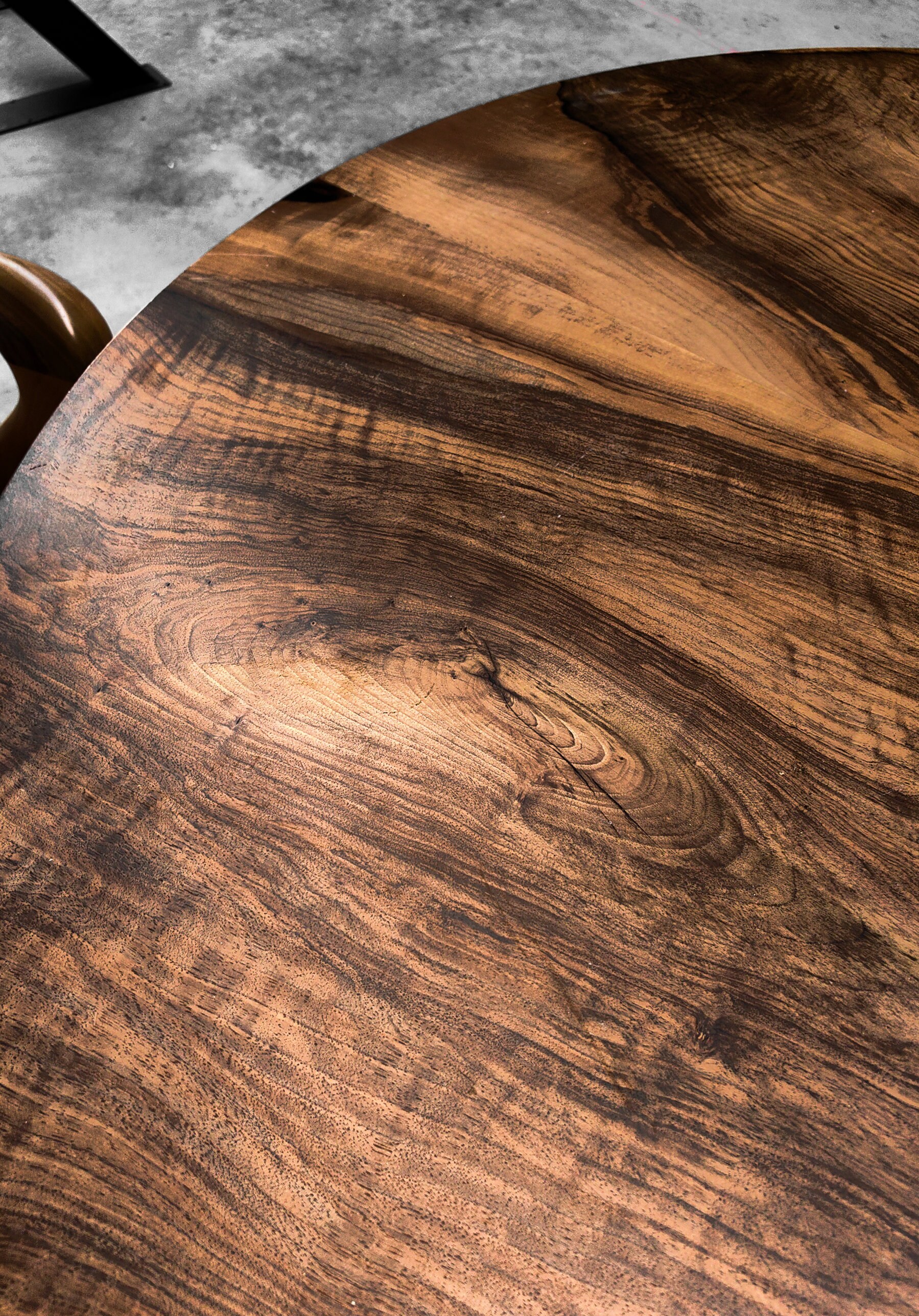 Black Walnut Live Edge Round Dining Table, Custom Kitchen Table - Etsy